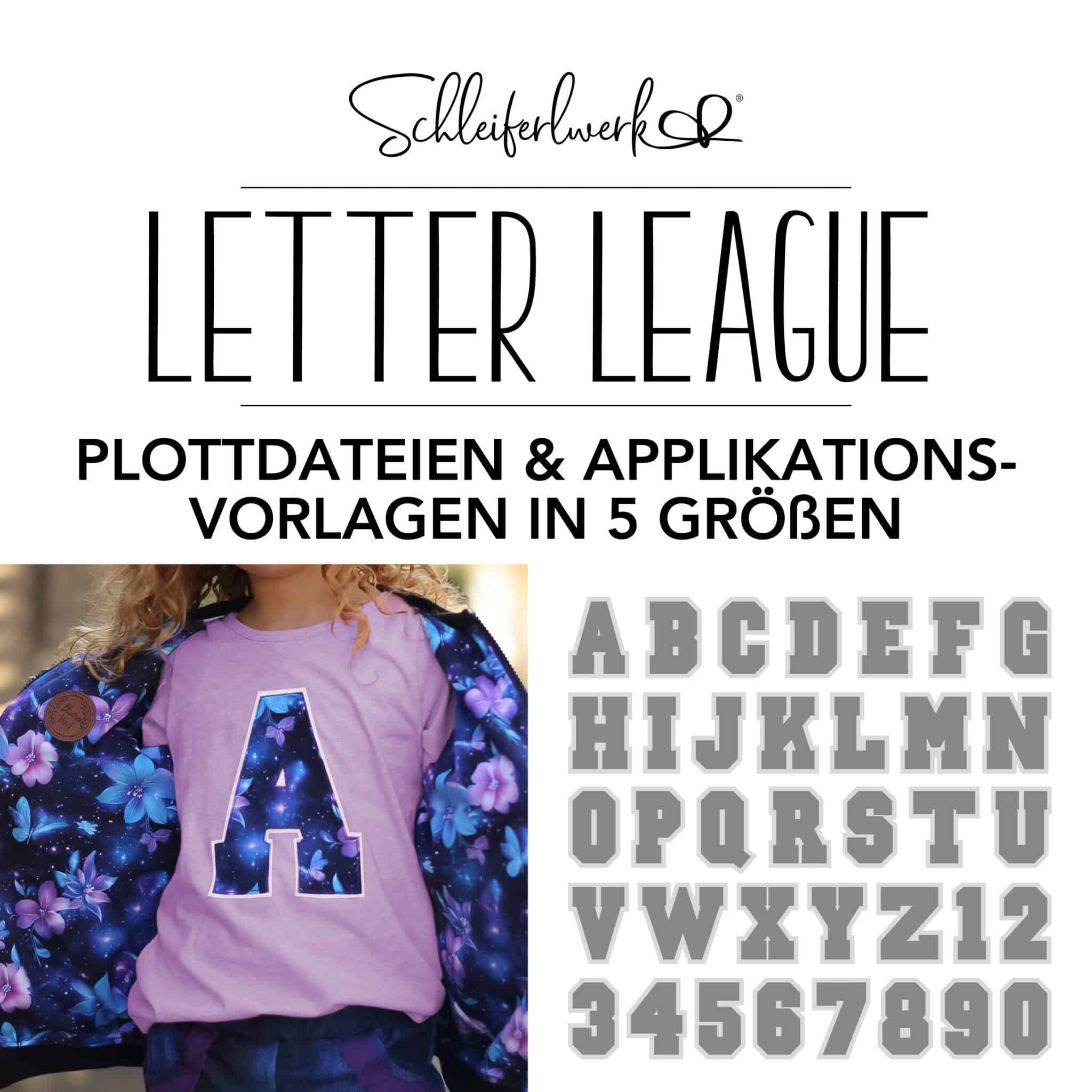 Plotterdateien und Applikationsvorlagen Letter League | Schleiferlwerk
